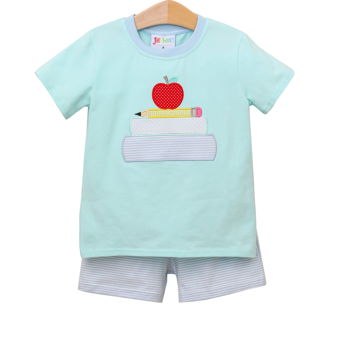 School Book Stack Boy Short Set – Olive You Kids Clothing
