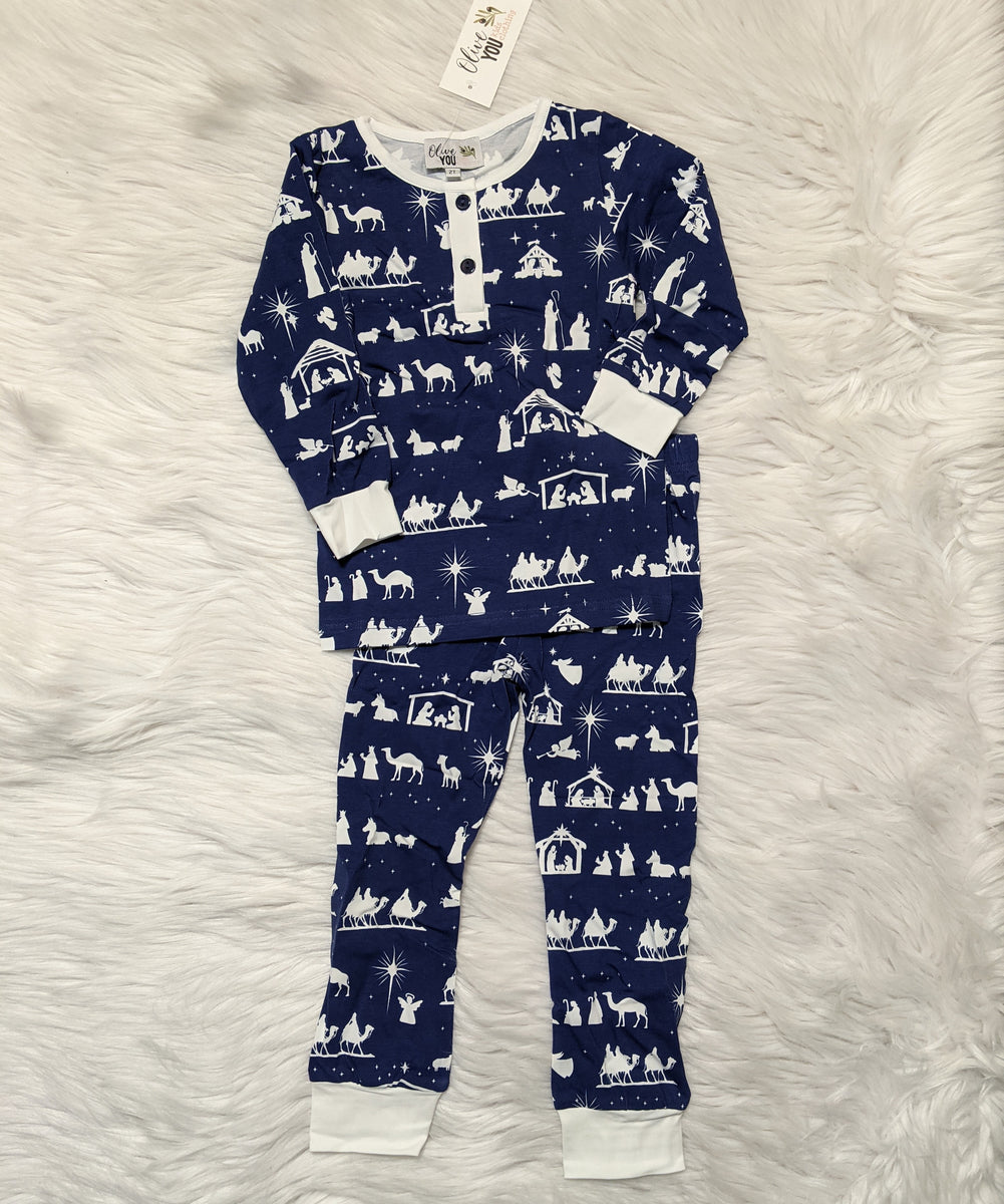 Nativity Pajama Set – Olive You Kids Clothing